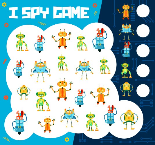 I spy game for kids find and count cute birds Vector Image
