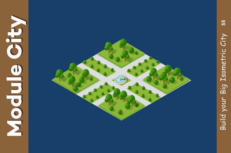 City streets intersection Royalty Free Vector Image