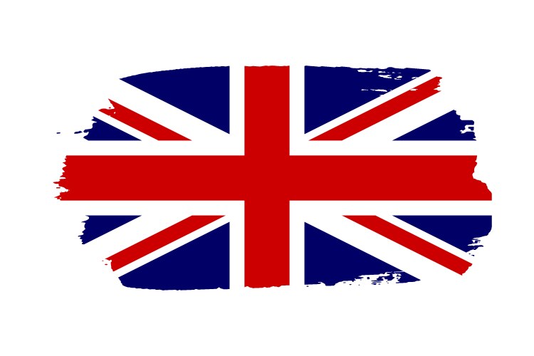 Great britain flag icon cartoon Royalty Free Vector Image