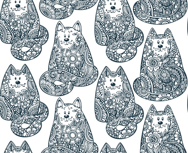 Seamless pattern with capital and initial letters Vector Image