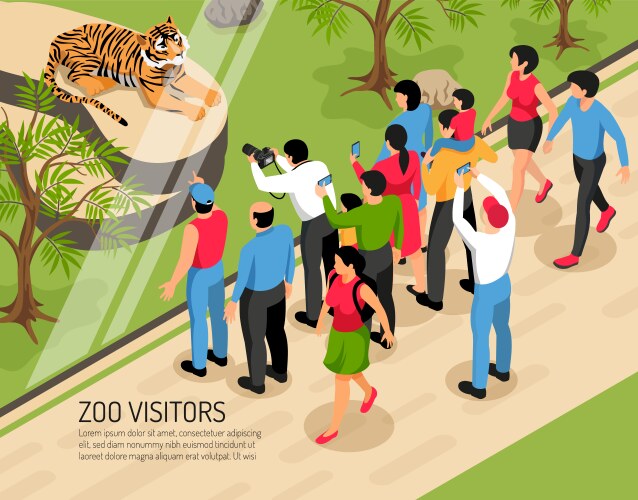 Zoo icon set flat style design Royalty Free Vector Image