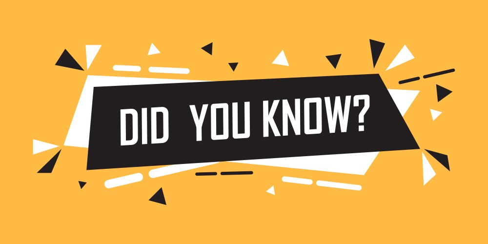 Did you know icon in flat style banner with frame Vector Image