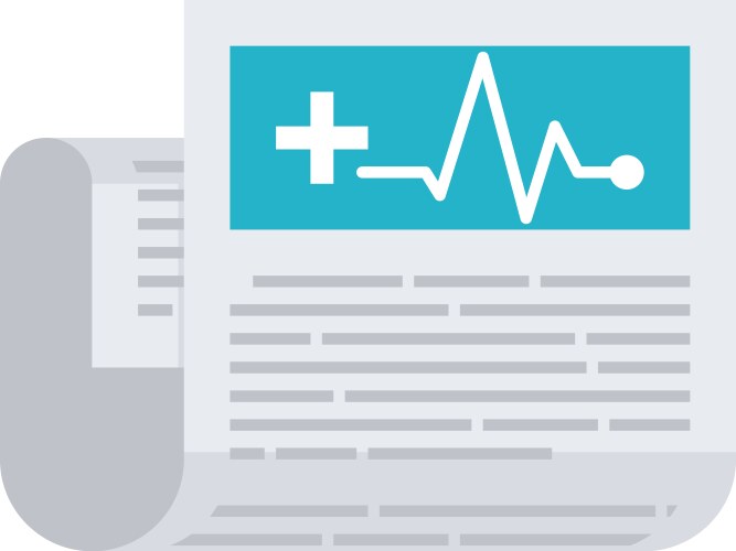 Medical journal icon Royalty Free Vector Image