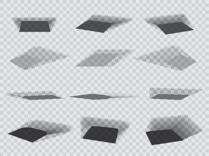 Box shadows square overlay effect realistic shades