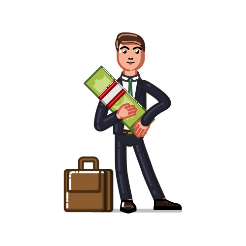 Business man inventing project startup idea Vector Image