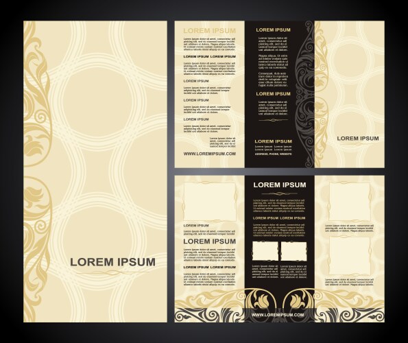 Vintage style brochure template Royalty Free Vector Image