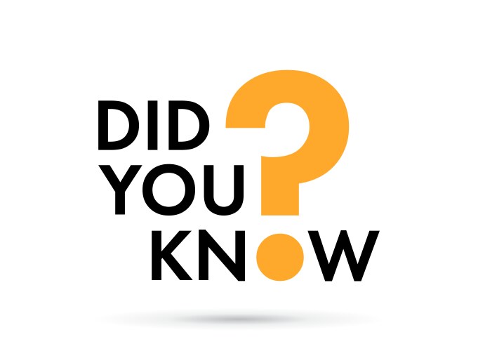 Did you know icon in flat style banner with frame Vector Image