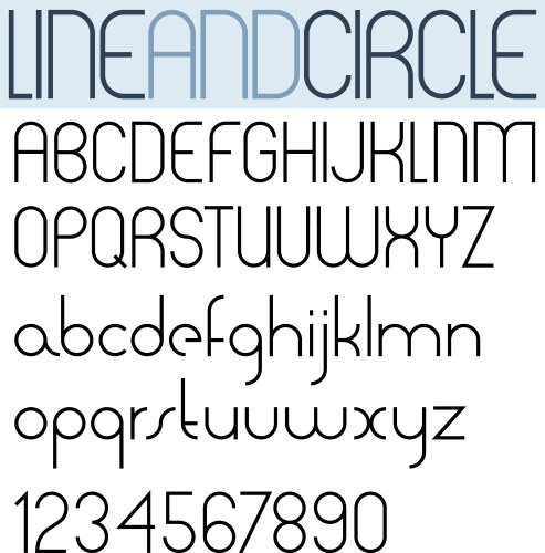 Black simple font Royalty Free Vector Image - VectorStock