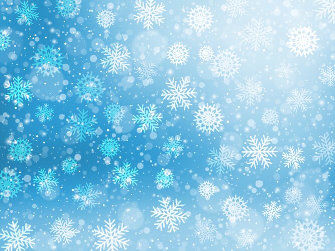 Falling snow frame corner pattern background Vector Image