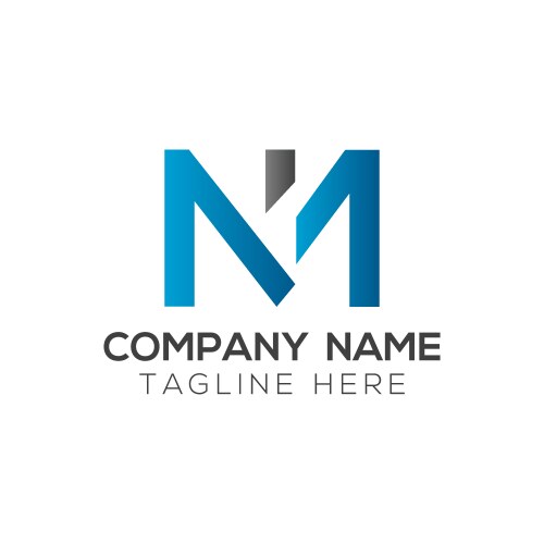 Sign of the letter m Royalty Free Vector Image