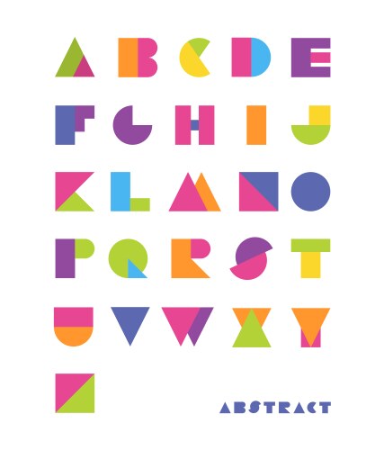 Colorful font Royalty Free Vector Image - VectorStock