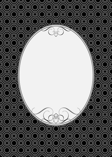 Elegant Oval Antique Frame Royalty Free Vector Image