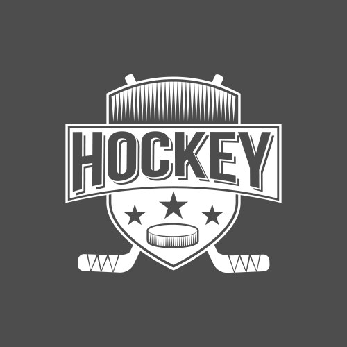 Ice hockey badge logo emblem template Royalty Free Vector