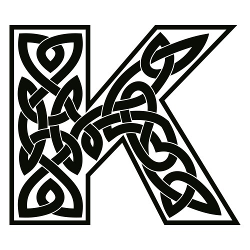 Numeral with celtic ornament Royalty Free Vector Image