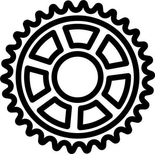 Bike gear star icon Royalty Free Vector Image - VectorStock