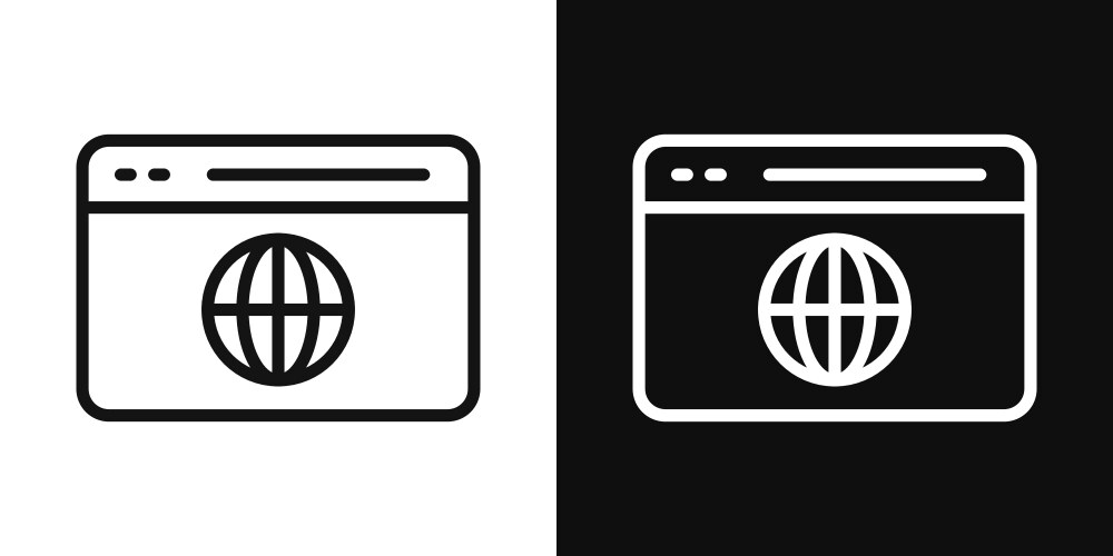 Browser icon set Royalty Free Vector Image - VectorStock