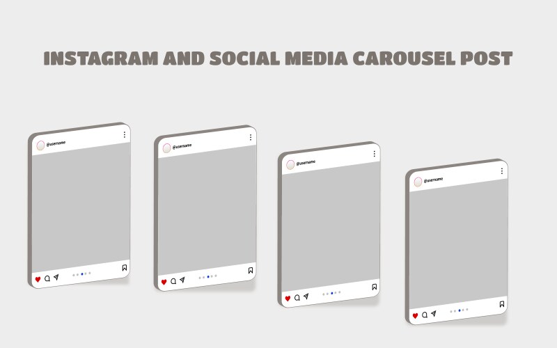 Social media carousel post template Royalty Free Vector