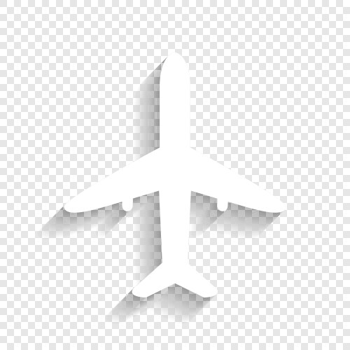 Airplane flight route icon in transparent style Vector Image