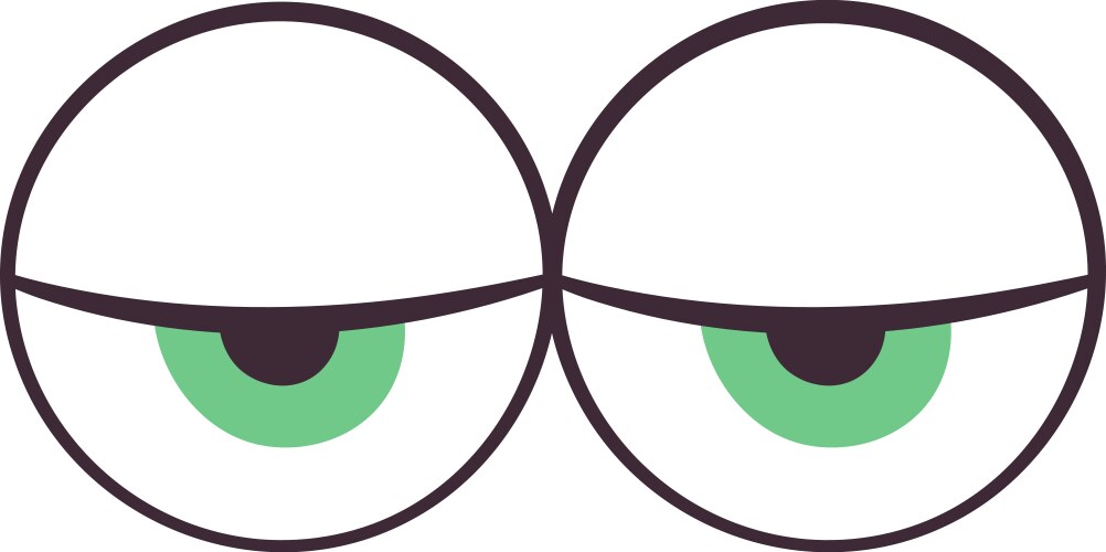 Cartoon character eyes Royalty Free Vector Image