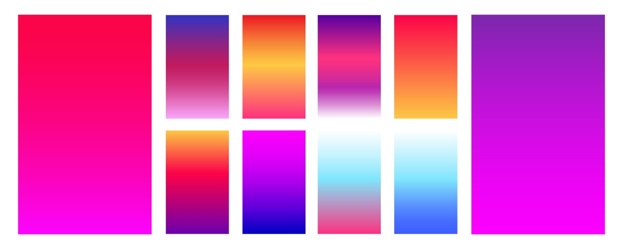 Neon color gradient background set Royalty Free Vector Image