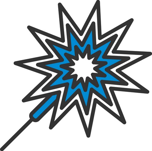 Explosion sparkles icon bursting party star Vector Image