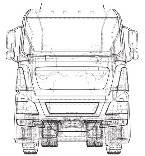 Semi Truck Front View Vector Images (over 610)
