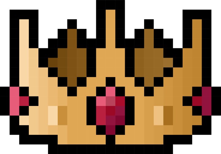 Pixel 8 bit bitcoin - isolated art Royalty Free Vector Image