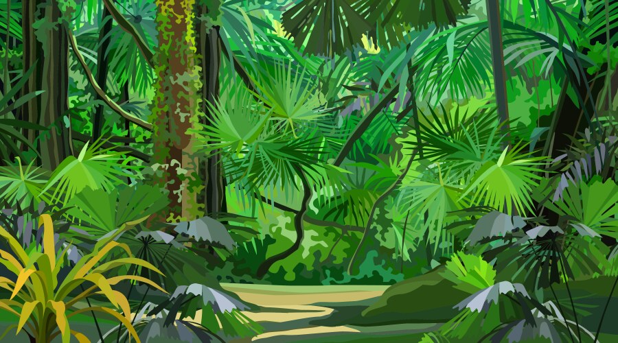 Jungle Leaves Cartoon Background Vector Images (over 6,800)