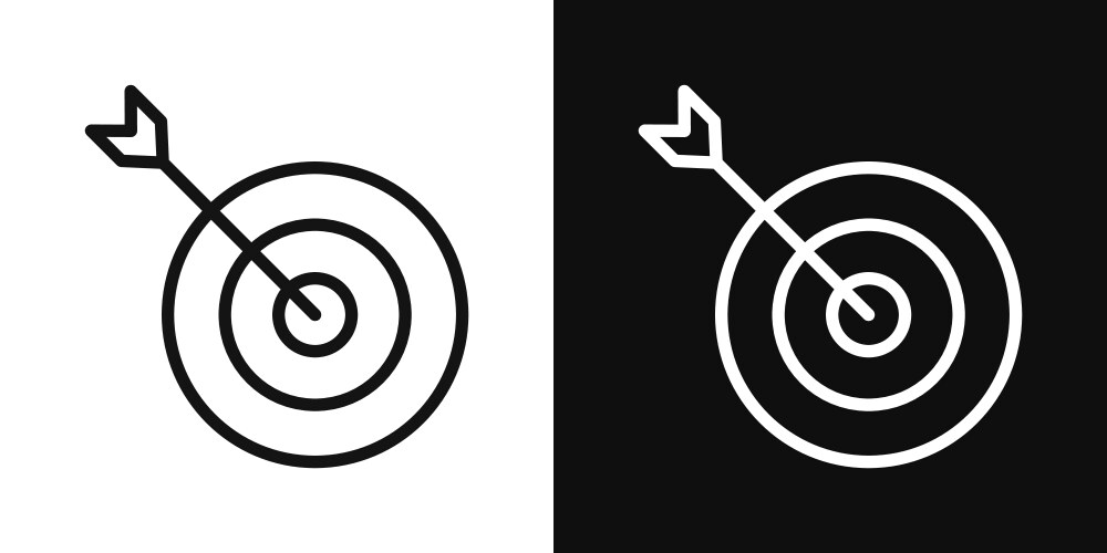 Bullseye pointer icon set sniper accuracy symbol Vector Image