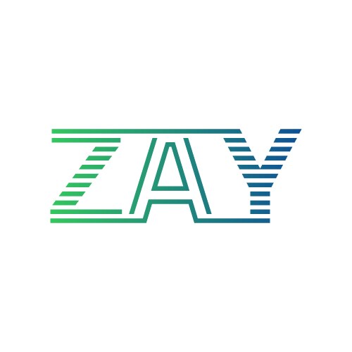 Modern zai logo design letter minimalist Vector Image