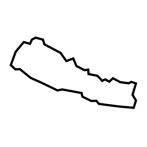 Nepal country map thin outline icon Royalty Free Vector Nepal country map thin outline icon Royalty Free Vector