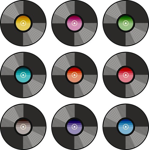 Vinyl Record Flat Icon – Royalty-Free Vector | VectorStock