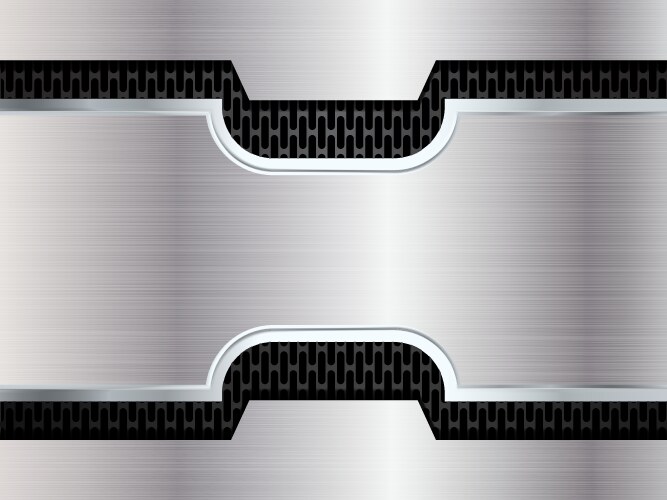 Metallic silver plate Royalty Free Vector Image