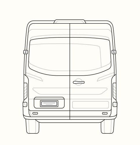 Van linear top view Royalty Free Vector Image - VectorStock