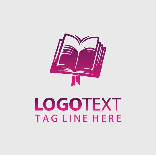 Open book logo Royalty Free Vector Image - VectorStock