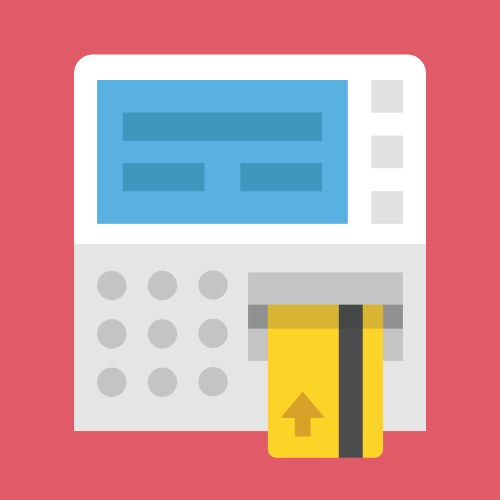 Atm buttons Royalty Free Vector Image - VectorStock