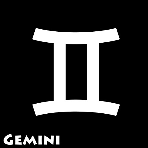Gemini Zodiac Geometric Art – Royalty-Free Vector | VectorStock