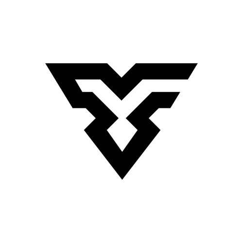 Letter za triangle shape modern topography Vector Image