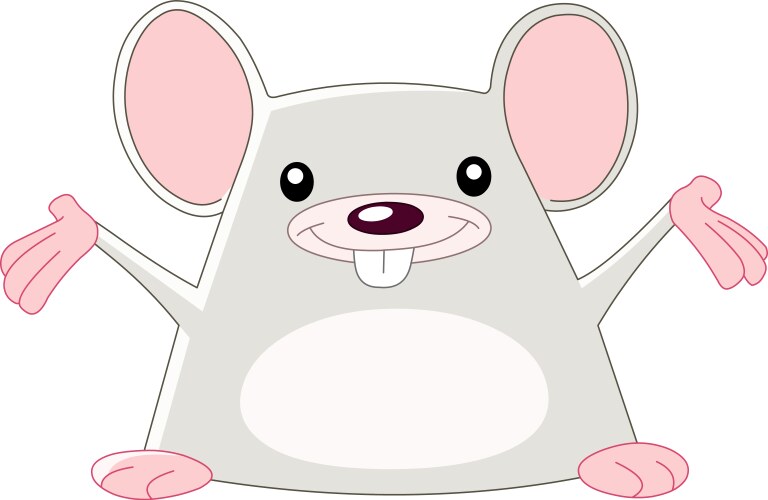 Happy mouse Royalty Free Vector Image - VectorStock Happy mouse Royalty Free Vector Image - VectorStock