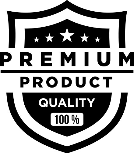 100 premium quality products shield Royalty Free Vector