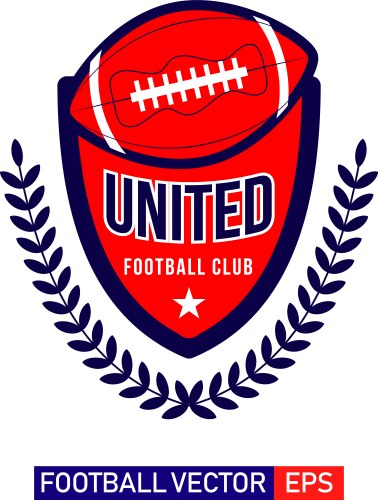 Soccer united football club logo template Vector Image