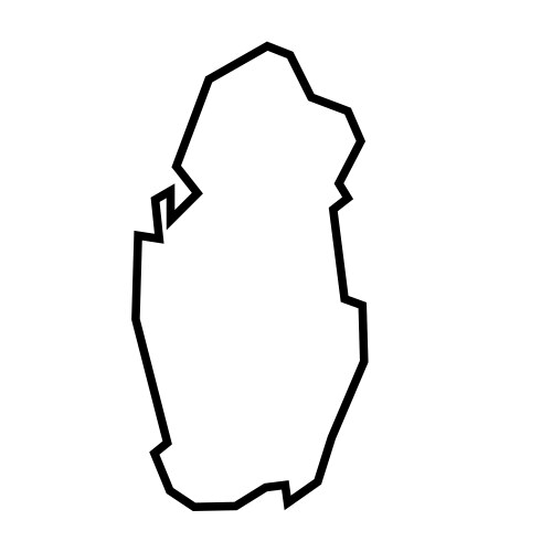 Qatar simplified map Royalty Free Vector Image