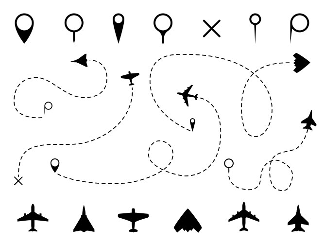 Plane Route Vector Images (over 11,000)