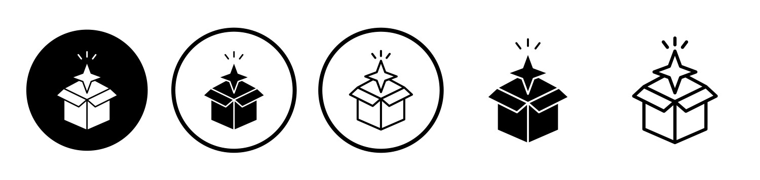 New product icon set on white background Vector Image