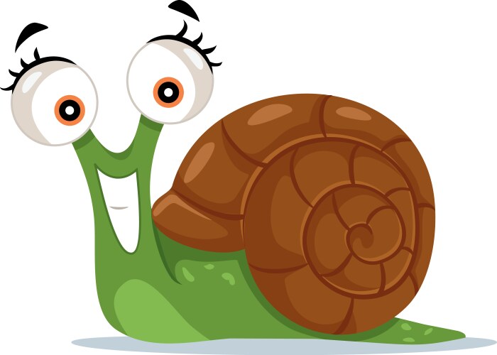 Cute snail cartoon Royalty Free Vector Image - VectorStock