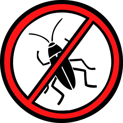 Cockroach exterminator inspiration logo Royalty Free Vector