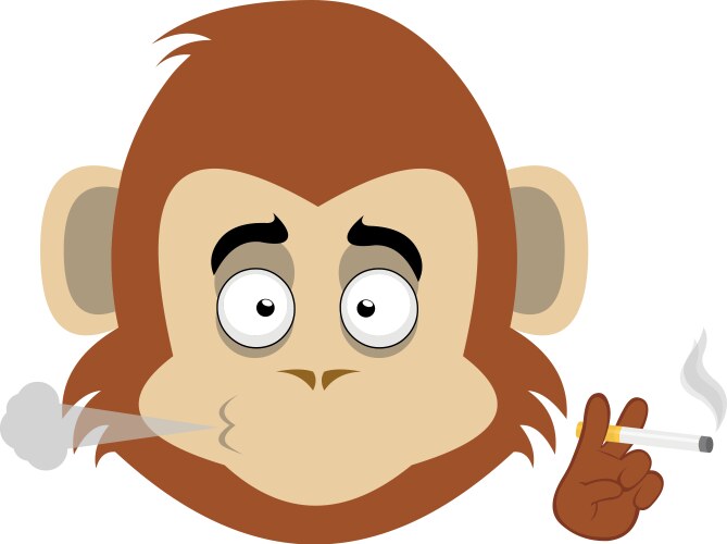 Monkey Smoking Vector Images (over 440)