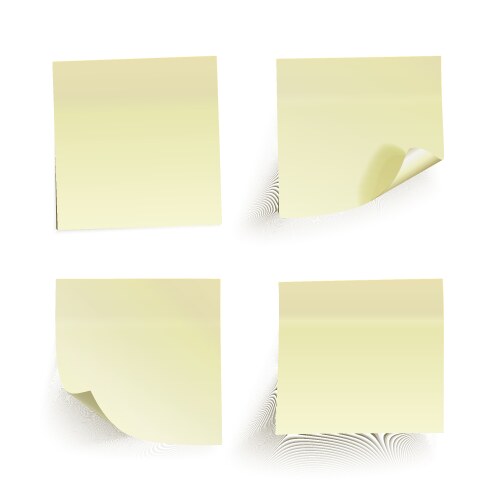 Yellow sticky note isolated on white background Vector Image