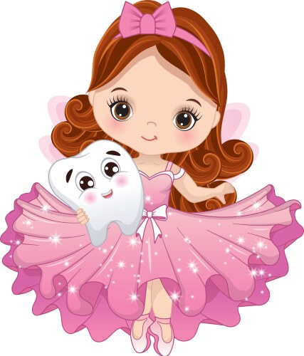 Cute little tooth fairy Royalty Free Vector Image