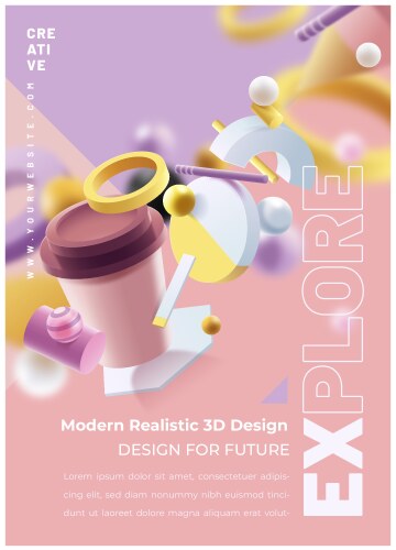 Muted color palette poster design Royalty Free Vector Image